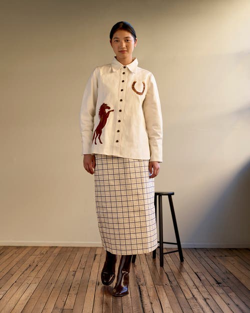DRIES VAN NOTEN embroidered linen and cotton-blend blazer