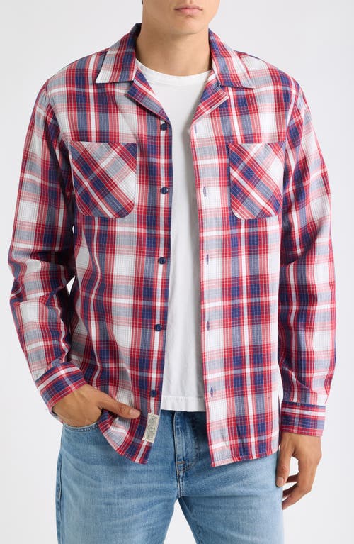 SCHOTT colts plaid camp shirt