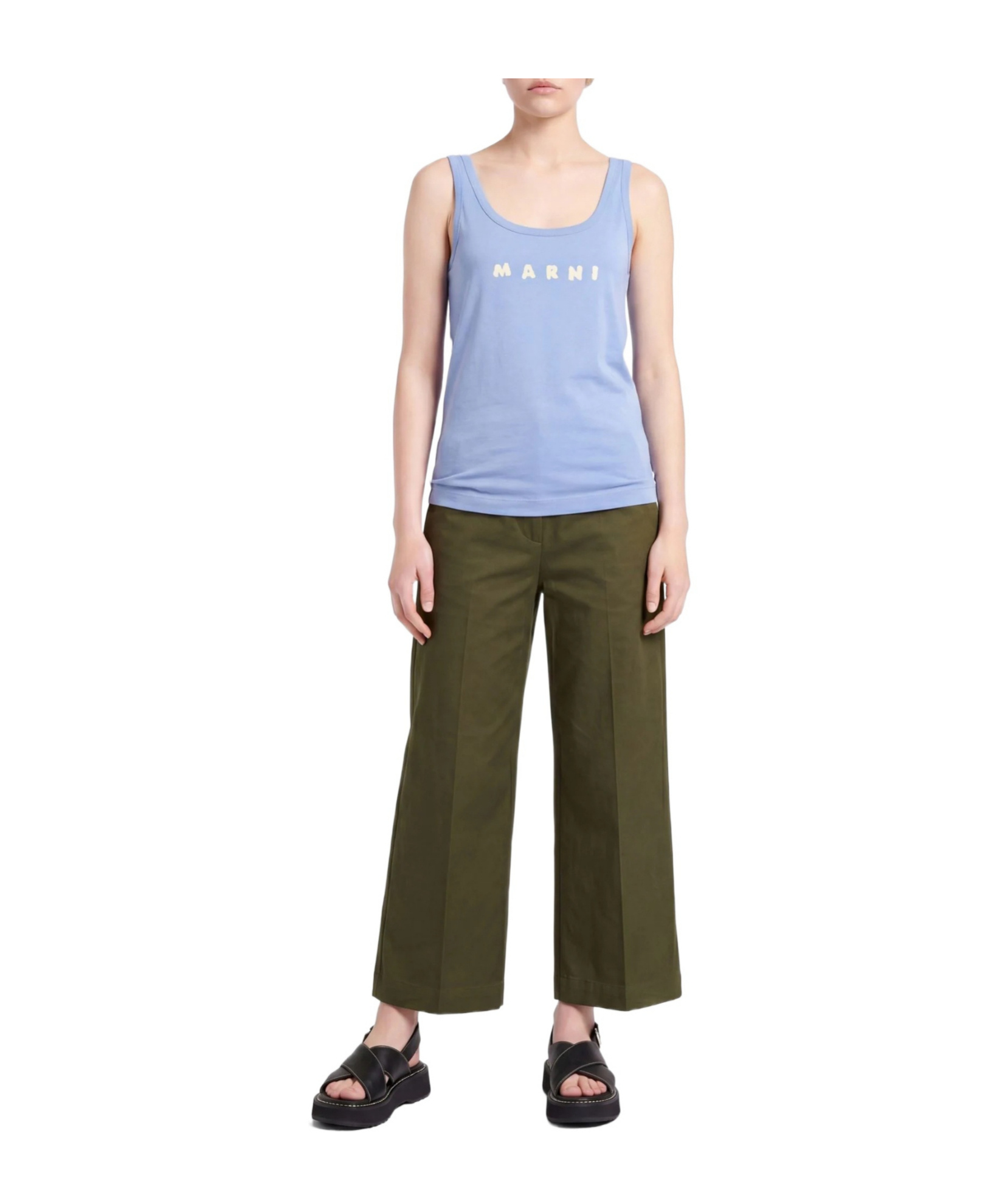 MARNI Marni Solid Scoop Neck Tank