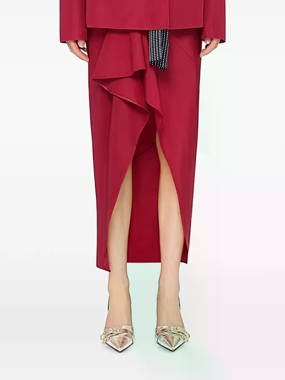 GIVENCHY Givenchy Ruffled Asymmetric Midi Skirt