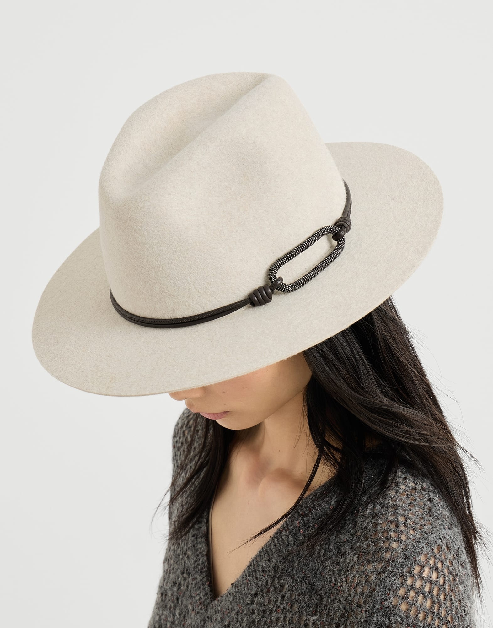 BRUNELLO CUCINELLI Brunello Cucinelli Wide Brim Felt Fedora