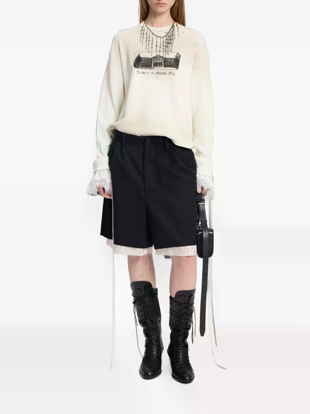 ANN DEMEULEMEESTER Ann Demeulemeester Distressed Long-Sleeve T-Shirt