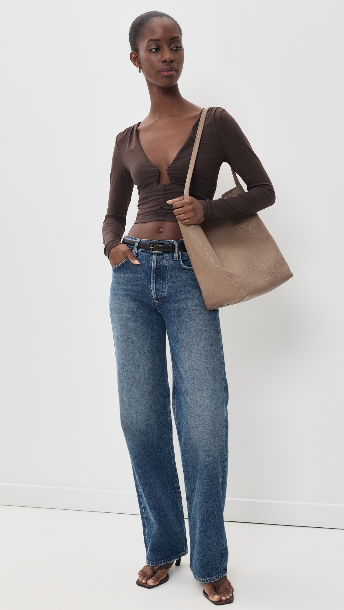 SUSANA MONACO Susana Monaco Angle Wire Gathered Top