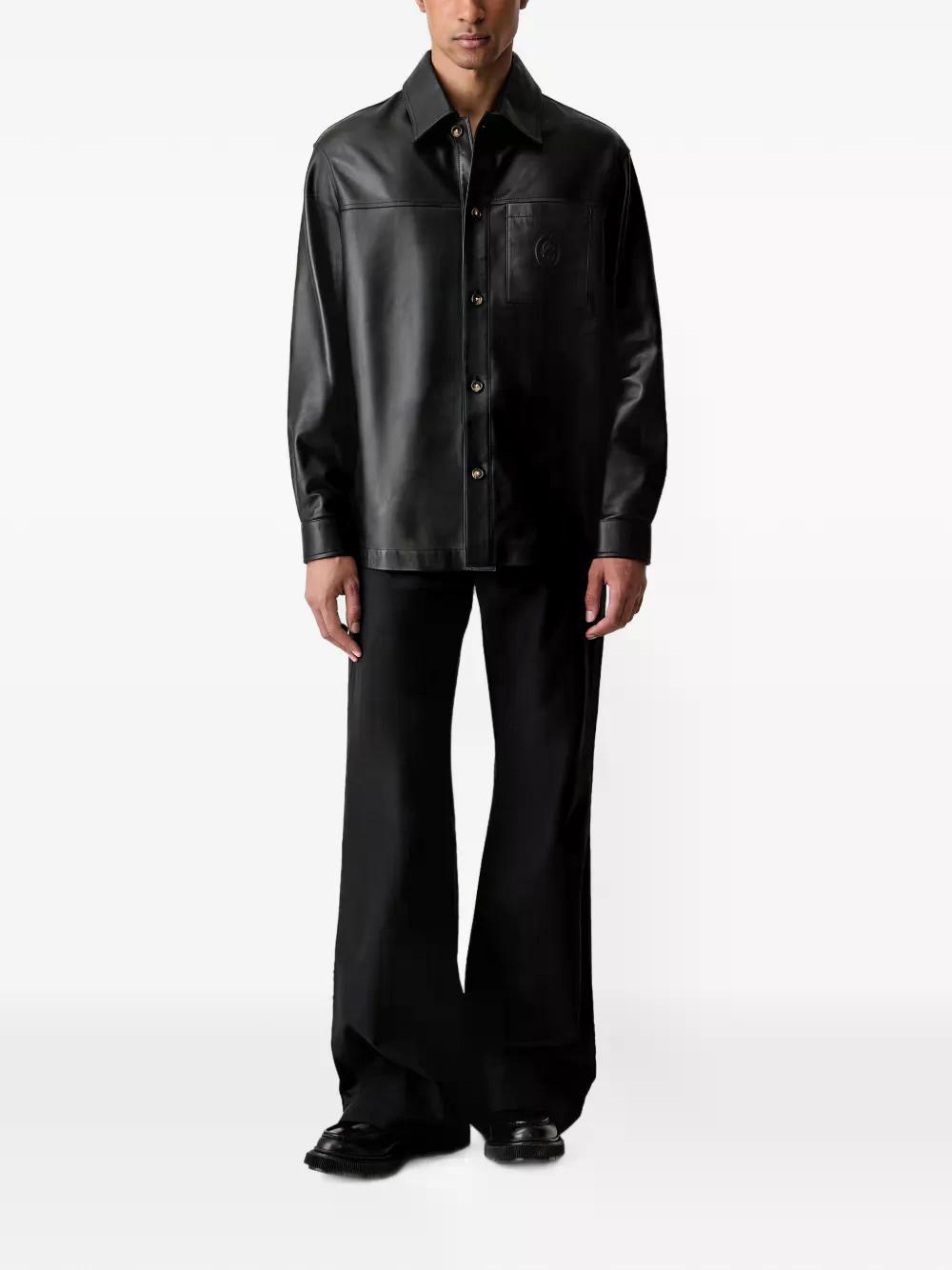 DROLE DE MONSIEUR d mirror leather shirt