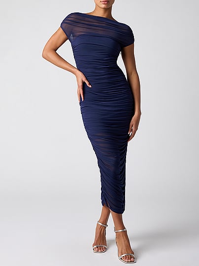 VICTORIA'S SECRET Claudia Ruched Midi Dress