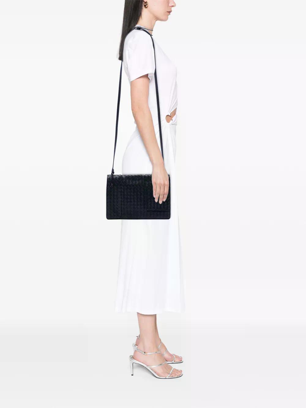 BOTTEGA VENETA Bottega Veneta Nappa Intrecciato Flap Cross Body Bag