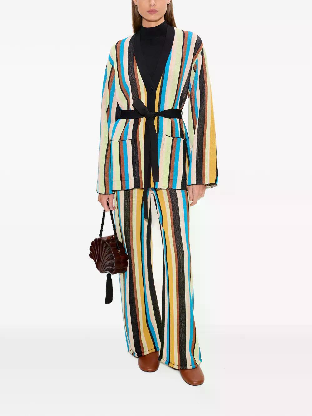 SIMONMILLER Jabber Stripe-Knit Trousers