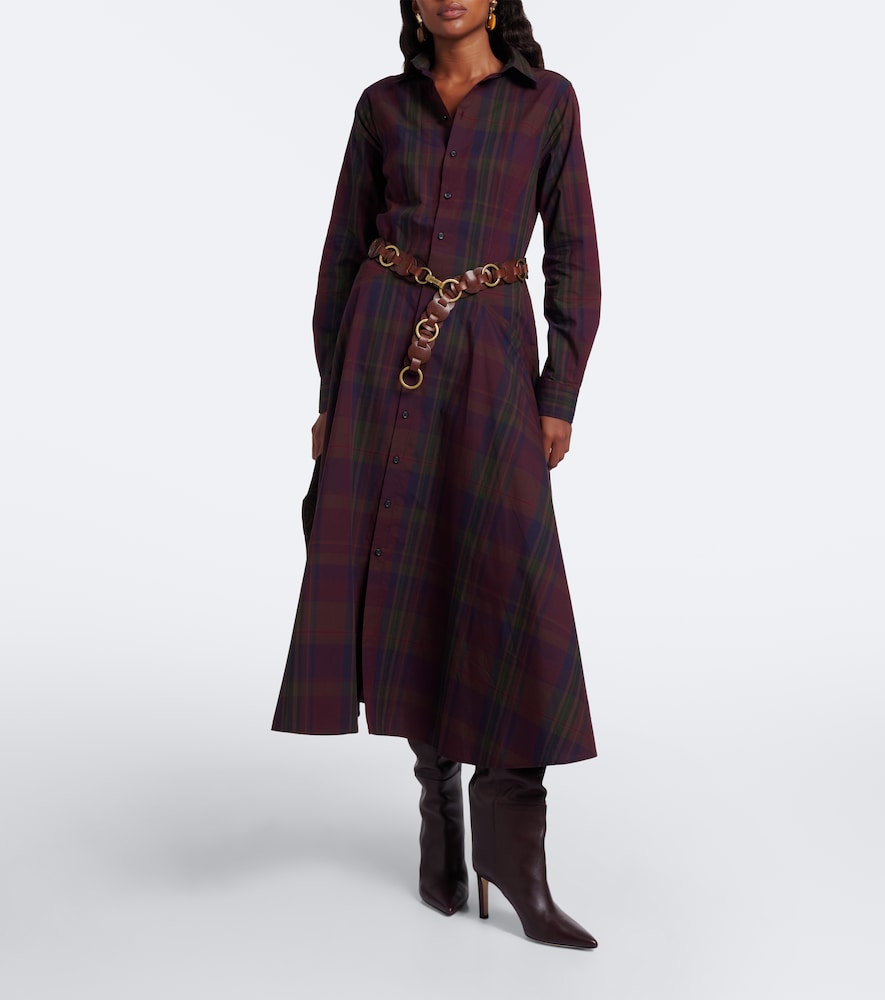 POLO RALPH LAUREN Polo Ralph Lauren Plaid Cotton-Blend Shirt Dress