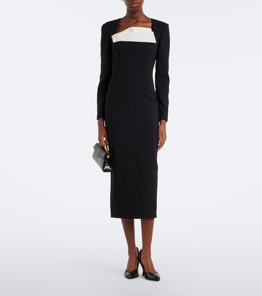 ROLAND MOURET Roland Mouret Paneled Crêpe Cocktail Dress