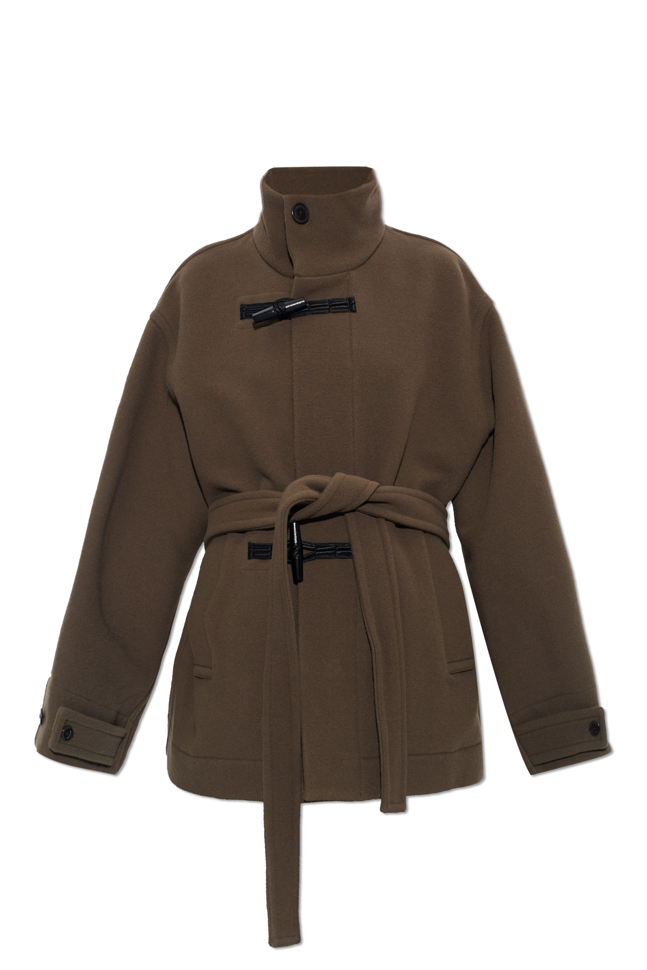 LEMAIRE Short Wool Coat with Belt