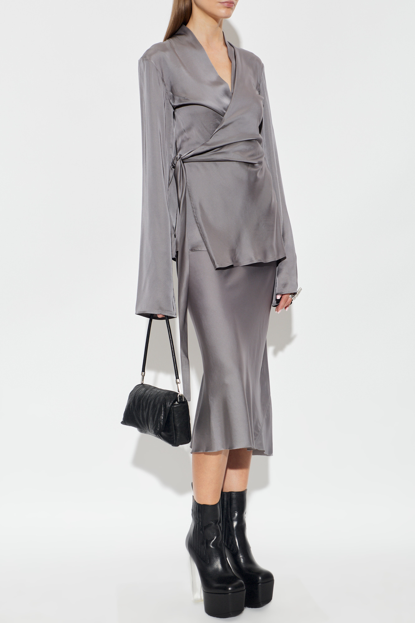 RICK OWENS Rick Owens Long Sleeve Wrap Top