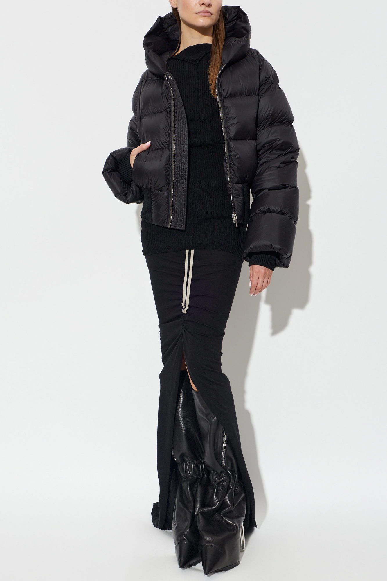 RICK OWENS Rick Owens Quilted Down Jacket With Hood