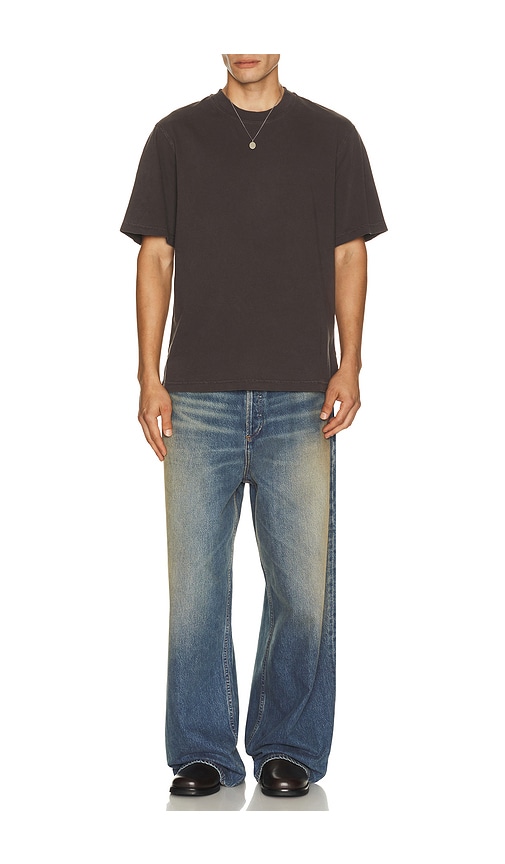 AGOLDE agolde asha mock neck tee in brown.