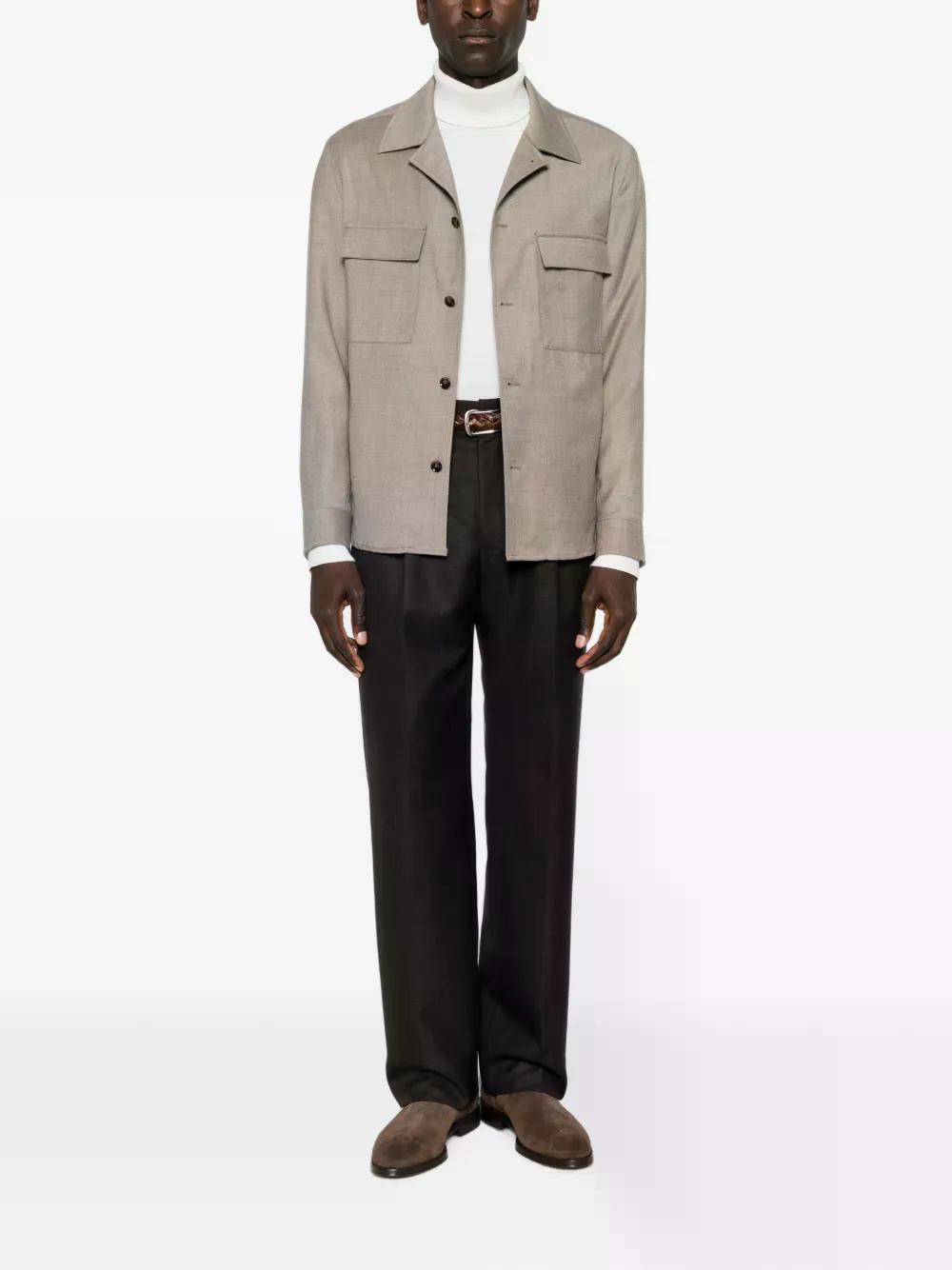 BRIGLIA 1949 john flap-pocket button-up shirt jacket