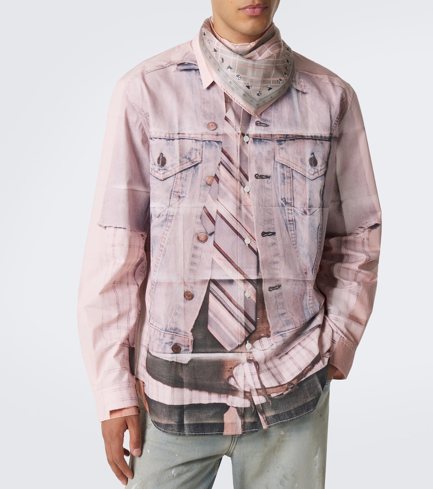 ACNE STUDIOS printed silk satin scarf