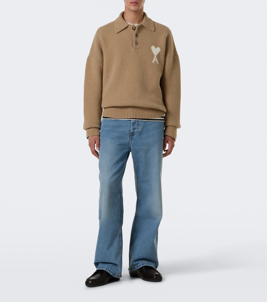 AMI Ami Paris Faded Wide-Leg Jeans