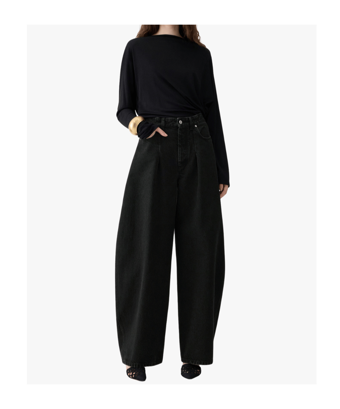 JACQUEMUS Jacquemus High-Waisted Pleated Jeans