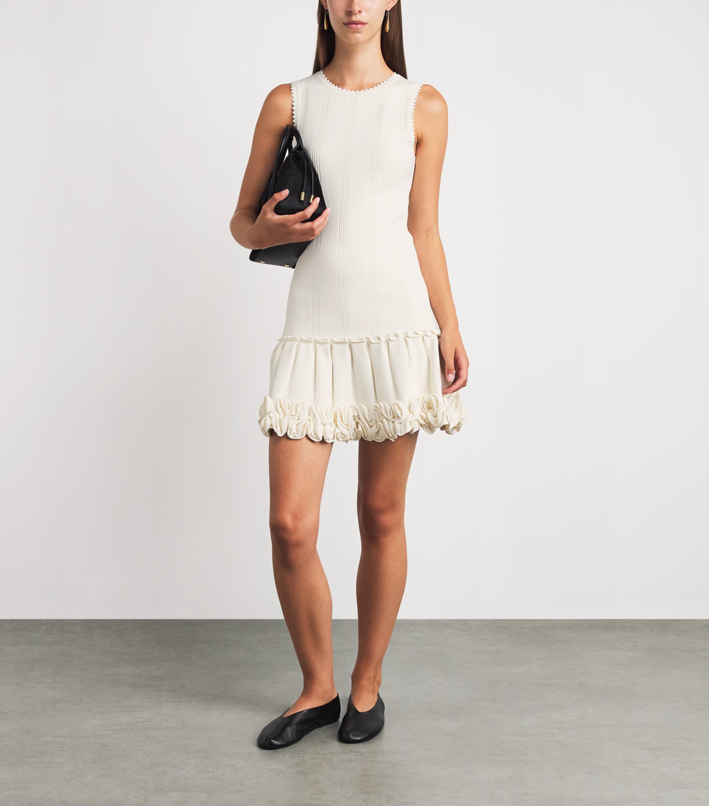 SANDRO Sandro Paris Knitted Floral-Detail Mini Dress