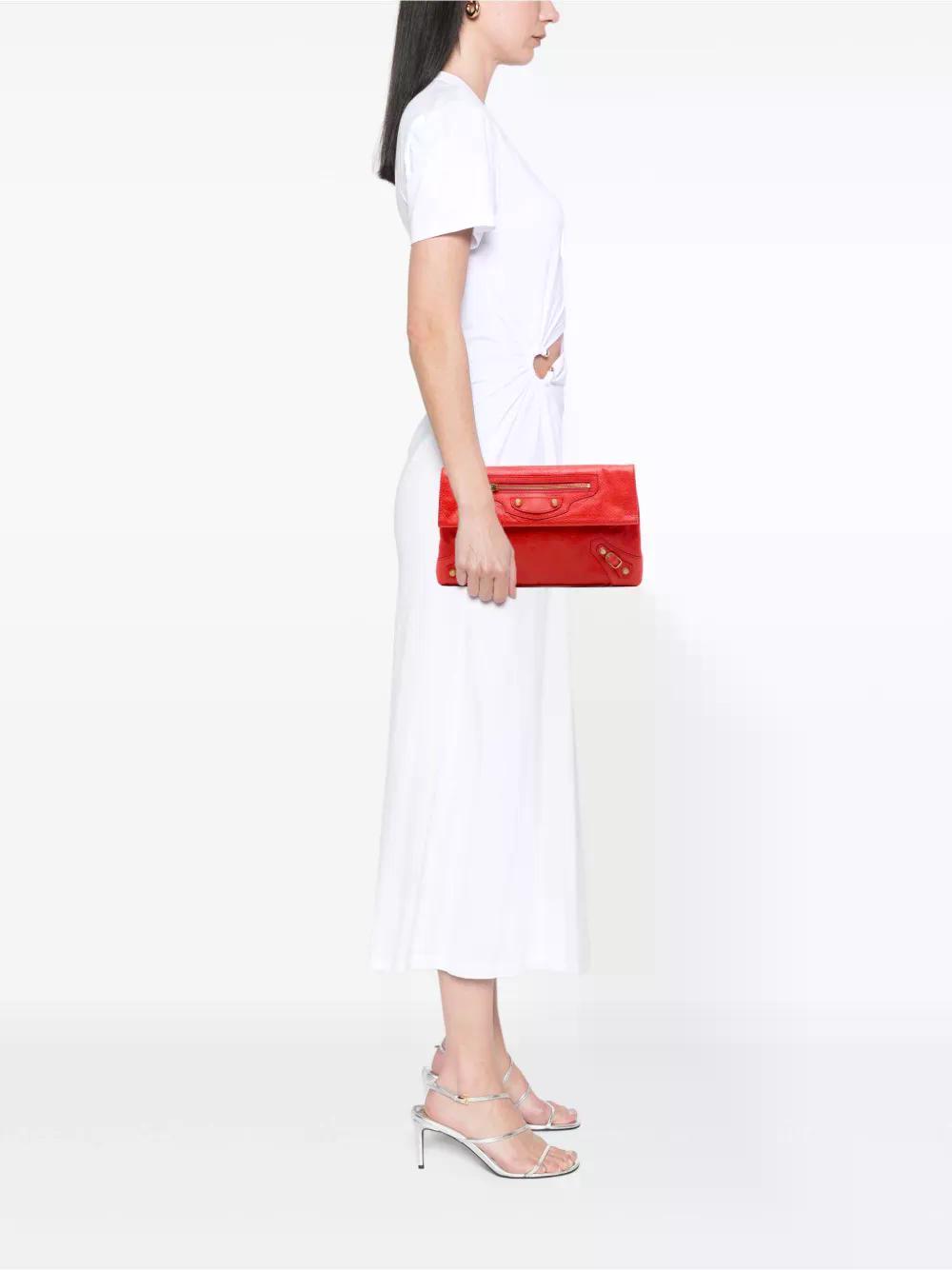 BALENCIAGA Balenciaga Lambskin Motocross Giant 12 Envelope Clutch Bag