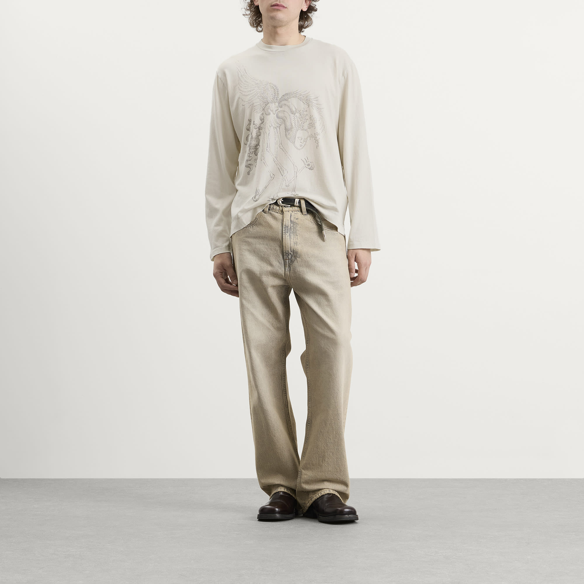 OUR LEGACY spirit print box long sleeve top