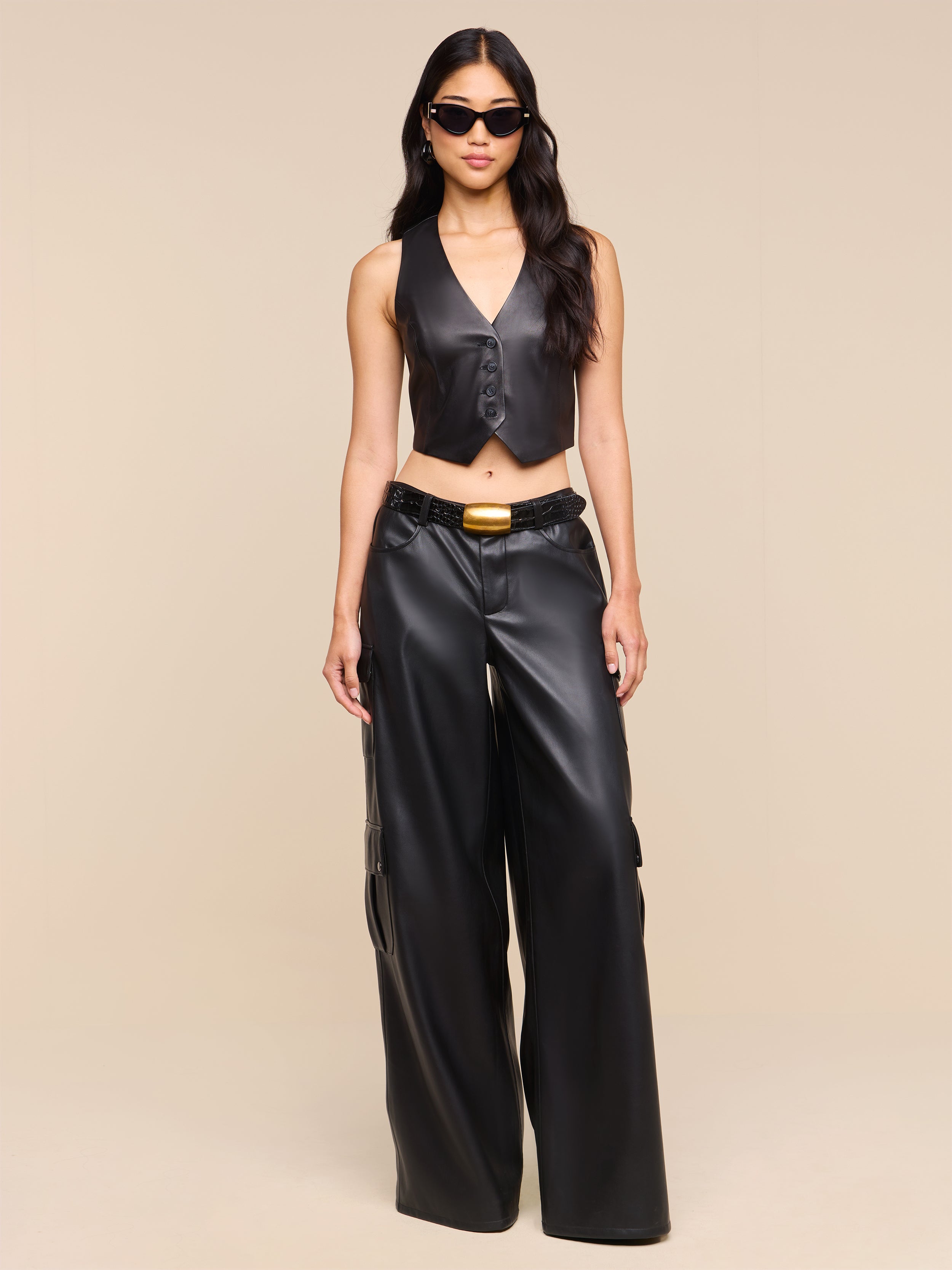 L'AGENCE L'AGENCE Jianna Leather Waistcoat