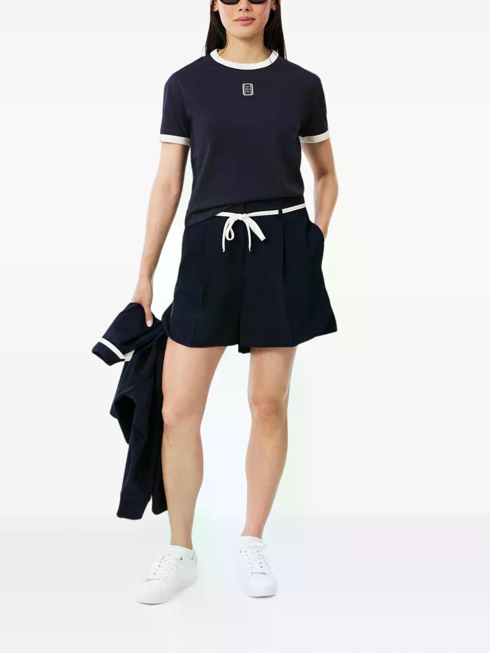 LACOSTE Lacoste Embroidered-Badge Cotton Jersey T-Shirt