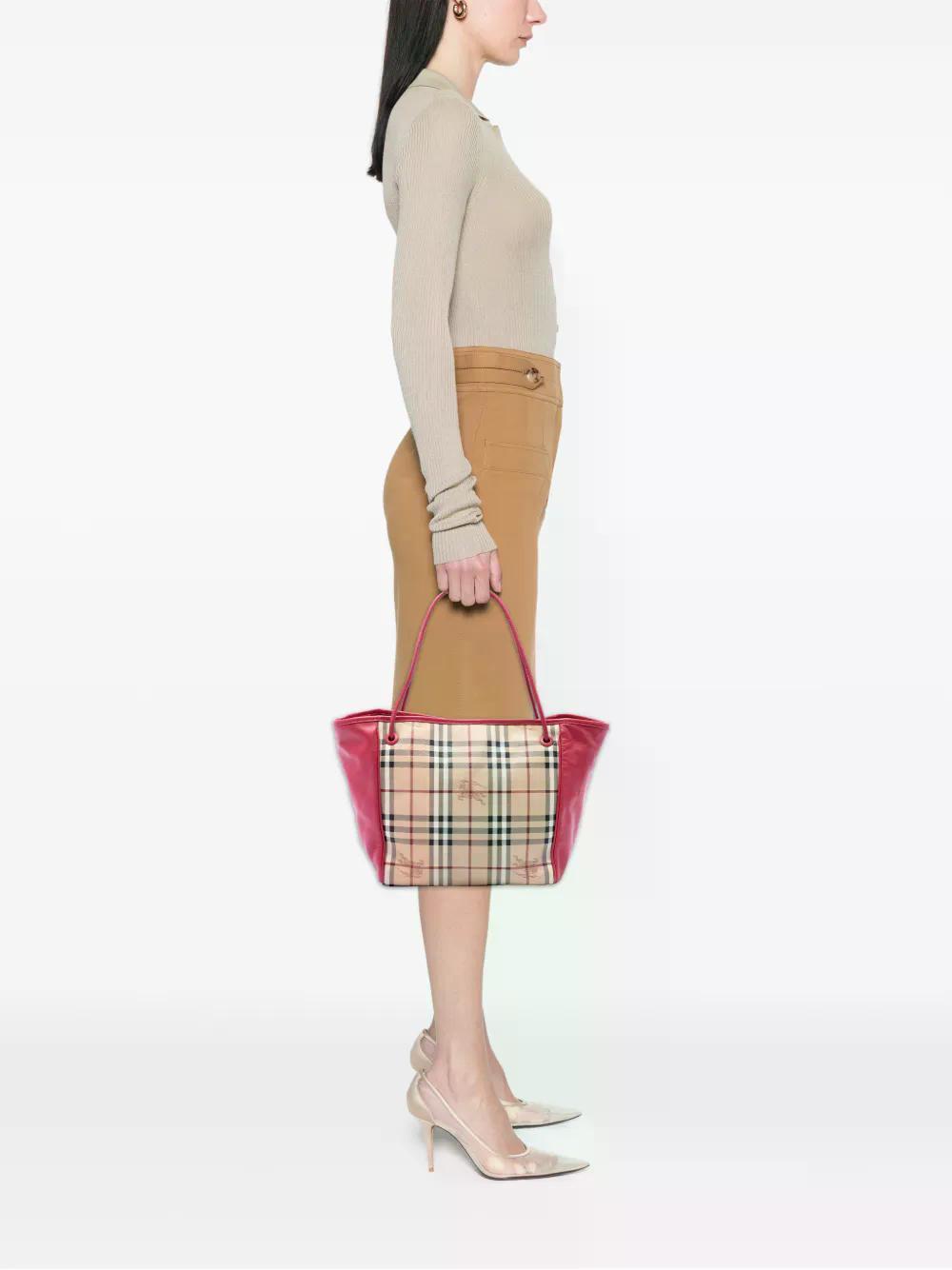 BURBERRY Burberry Canterbury Tote Bag in Haymarket Check Coated Canvas and Calfskin