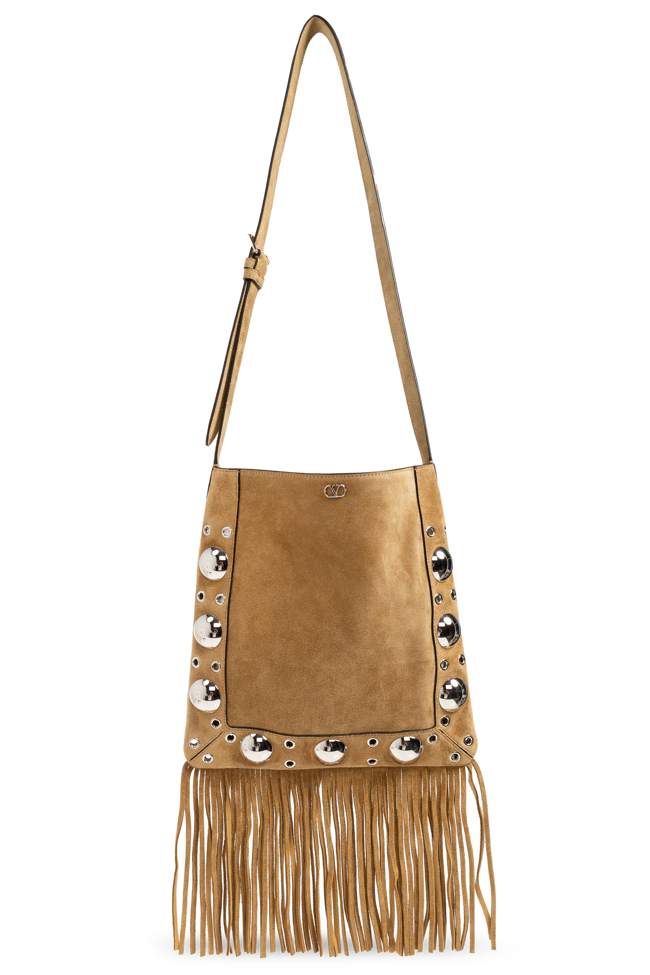 VALENTINO Valentino Garavani Suede Fringe Shoulder Bag