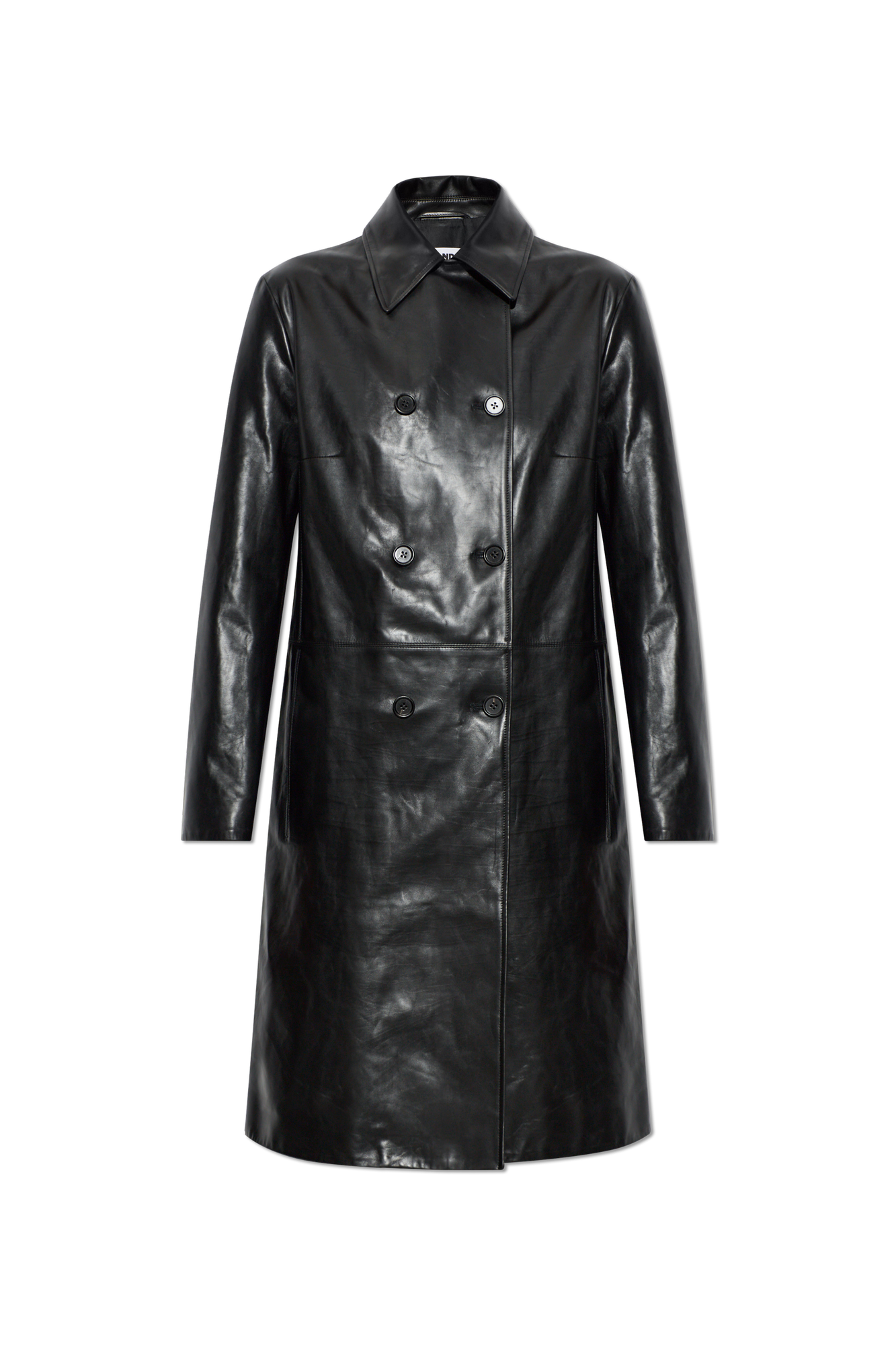 JIL SANDER JIL SANDER Double-Breasted Leather Coat