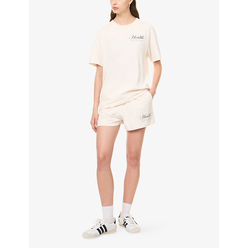 SPORTY & RICH Sporty & Rich Ny Health Disco Cotton Shorts