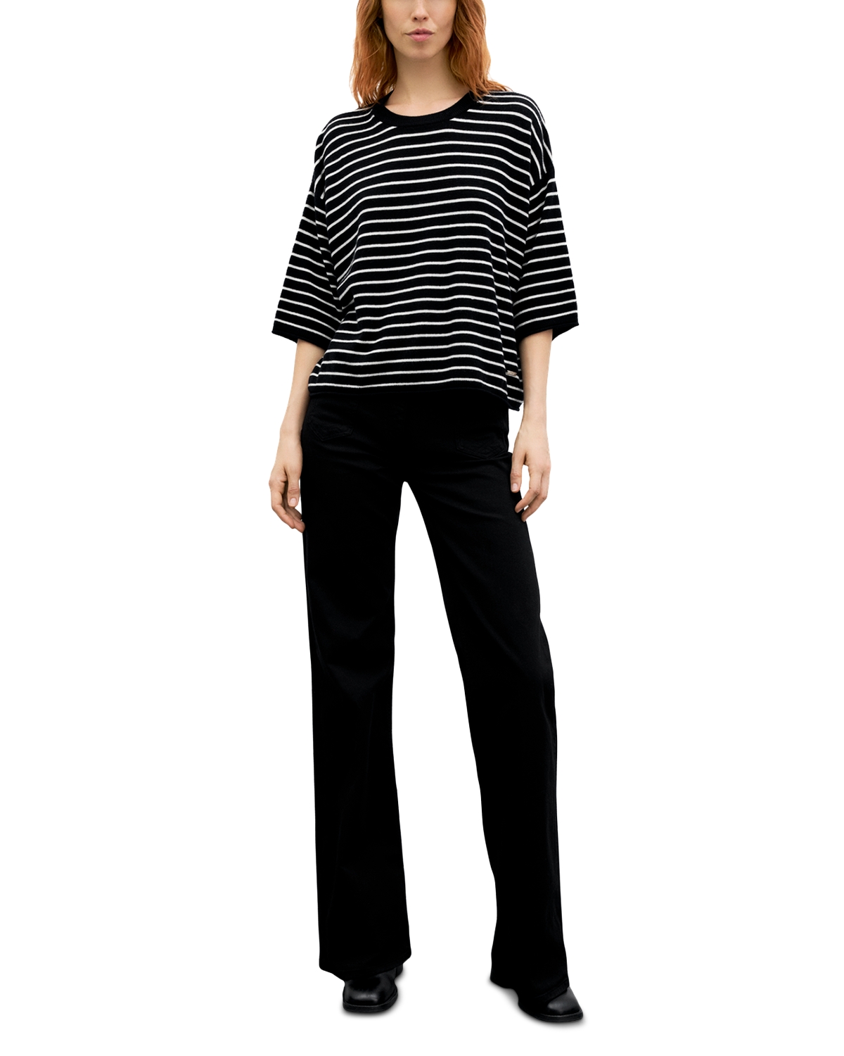GERARD DAREL Gerard Darel Raya Wool Elbow Sleeve Tee