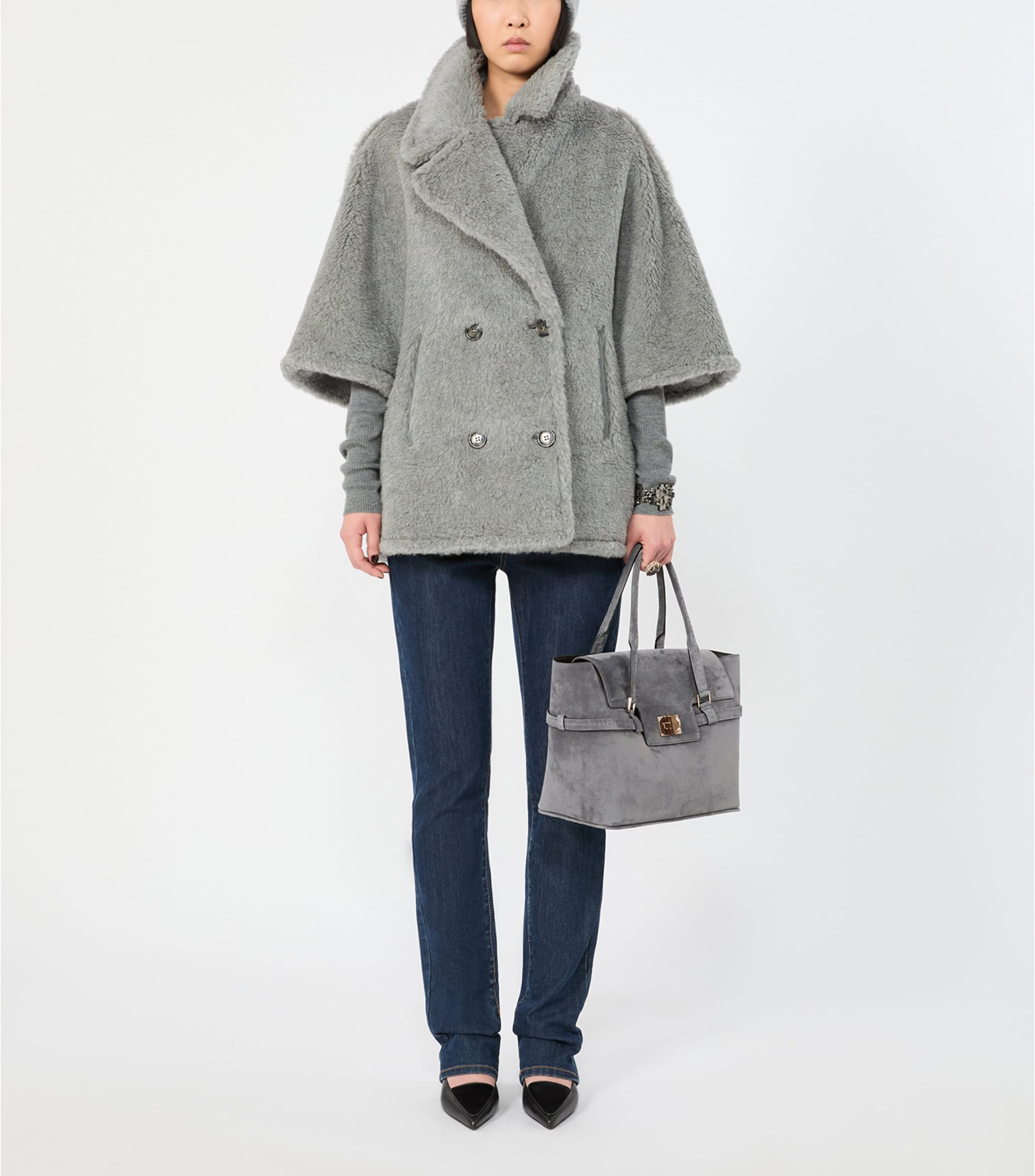 MAX MARA Max Mara Suede Margaux Top-Handle Bag