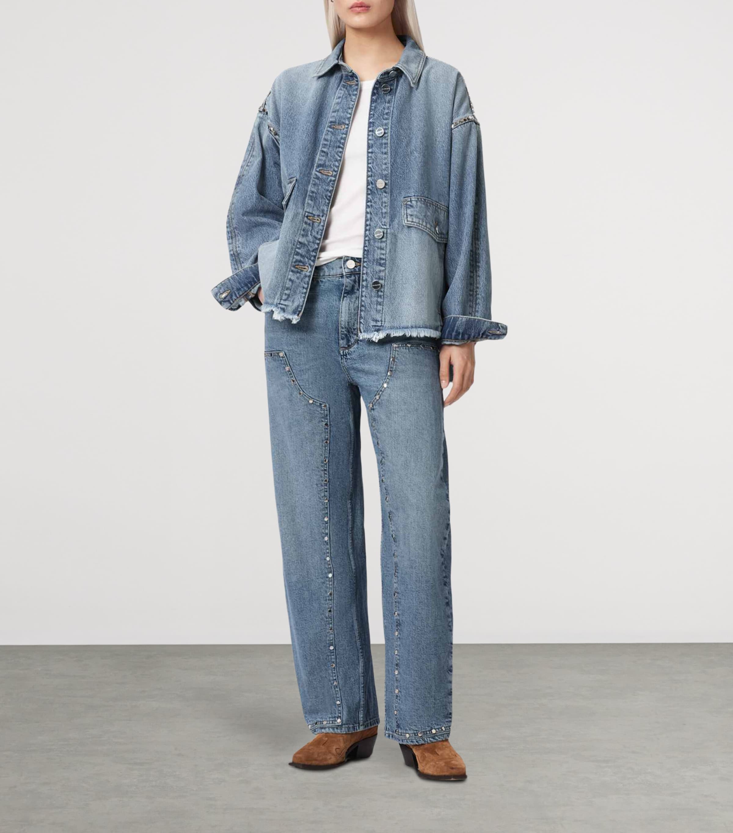 ALLSAINTS Sadie Studded Barrel-Leg Jeans
