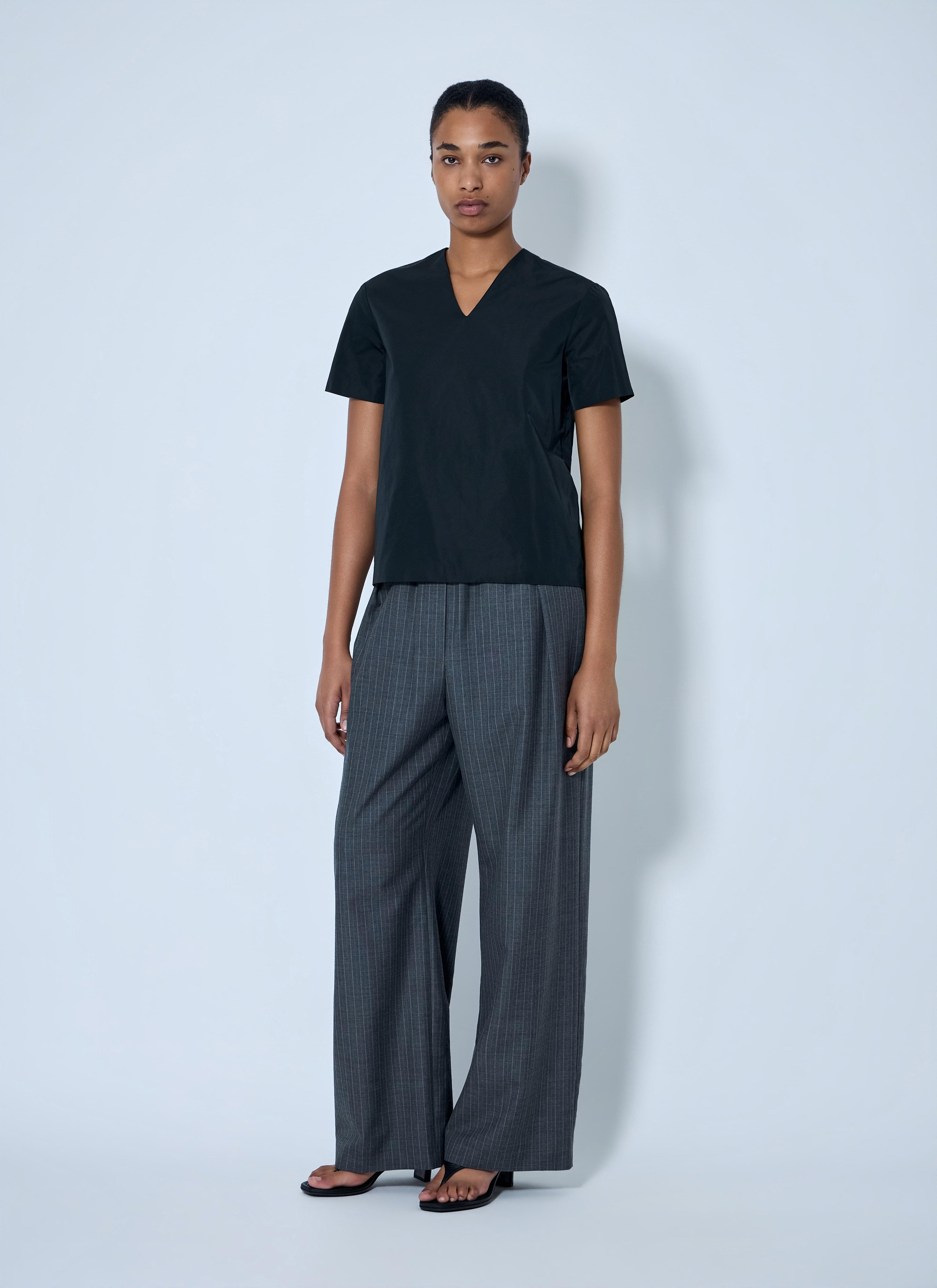 JIL SANDER JIL SANDER V-Neck Silk-Blend Top