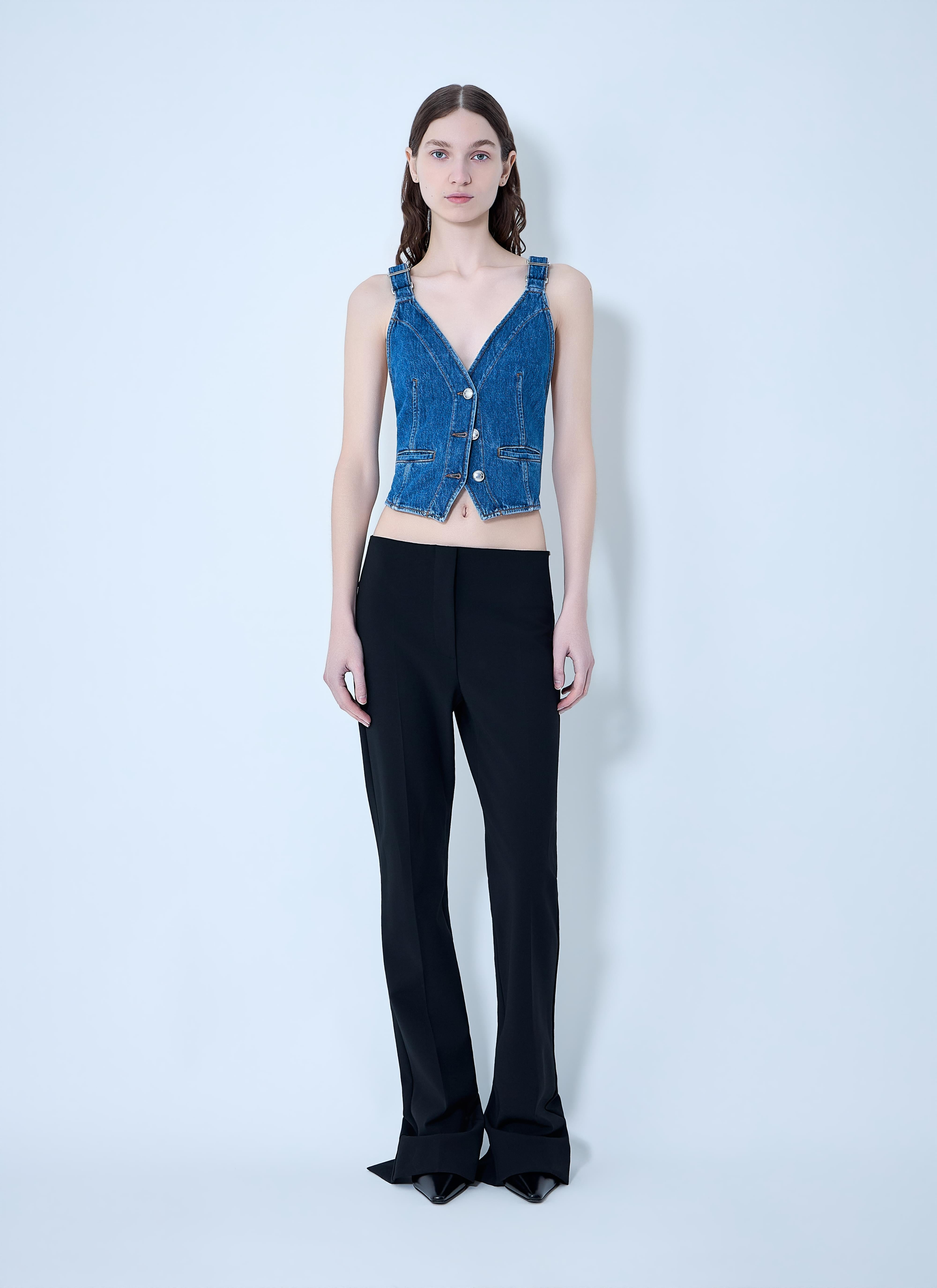 SPORTMAX SPORTMAX Buttoned Denim Vest
