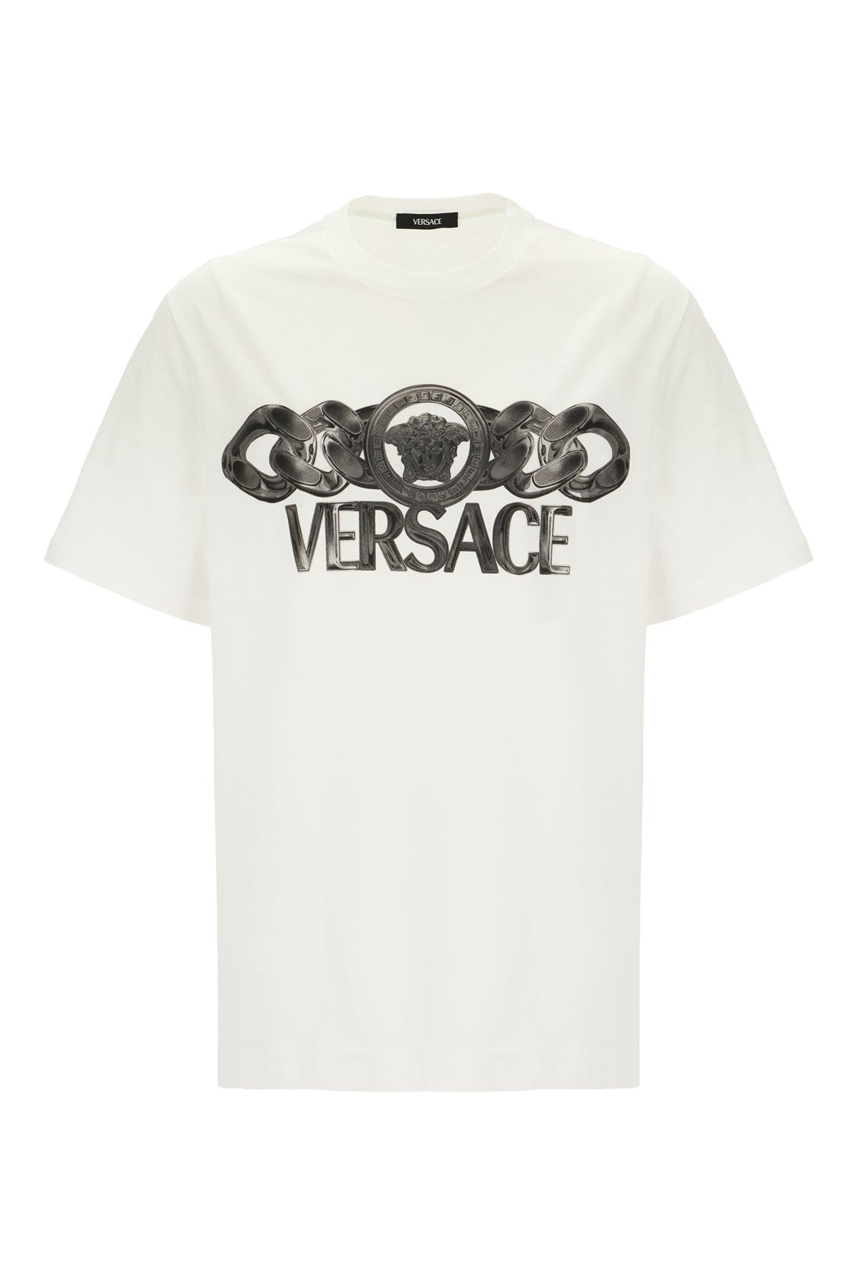 VERSACE Versace Jeans Couture Chain Link Printed Lace-Up Sneakers
