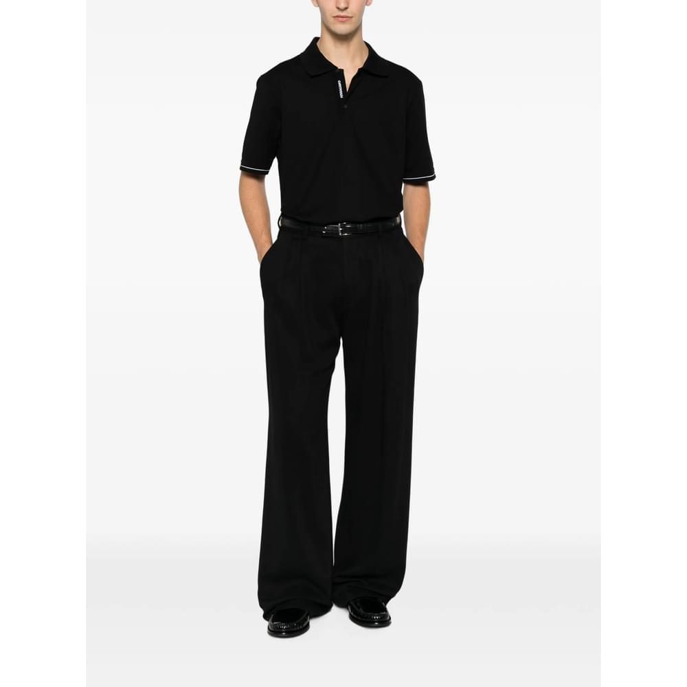 SALVATORE FERRAGAMO Ferragamo Black Polo Shirts Men