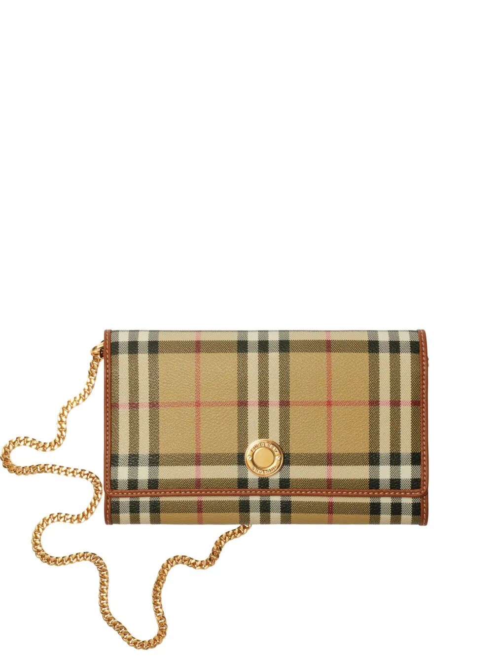 BURBERRY BURBERRY Check Chain Strap Wallet
