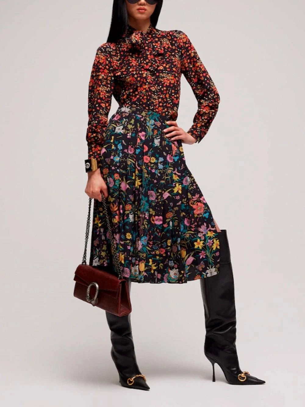 GUCCI GUCCI Silk Floral Print Shirt
