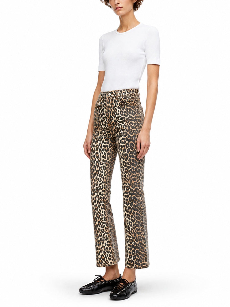 GANNI GANNI Animal Print Jeans