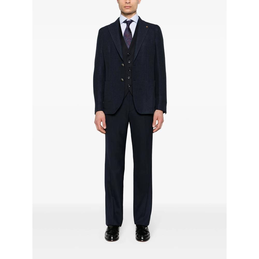 TAGLIATORE TAGLIATORE Virgin Wool Interlock Twill Vest