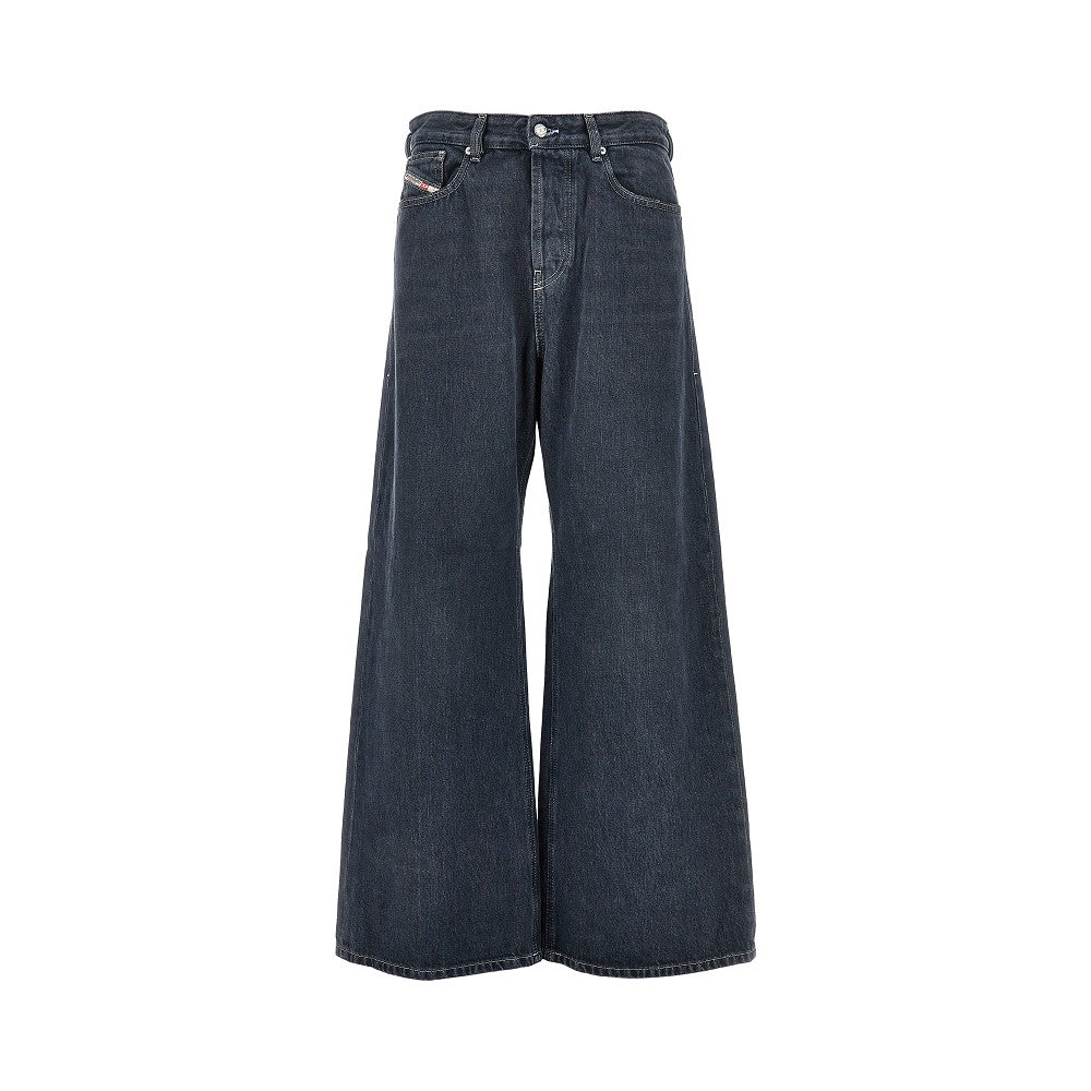 DIESEL® Diesel Oval-D Logo Embellished Cropped Denim Top