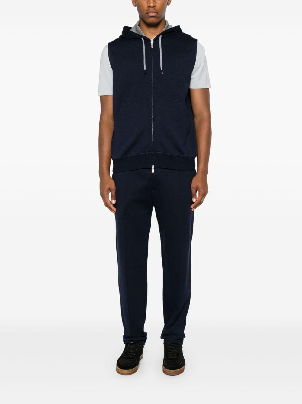 BRUNELLO CUCINELLI BRUNELLO CUCINELLI Cotton-Cashmere Blend Sleeveless Hoodie