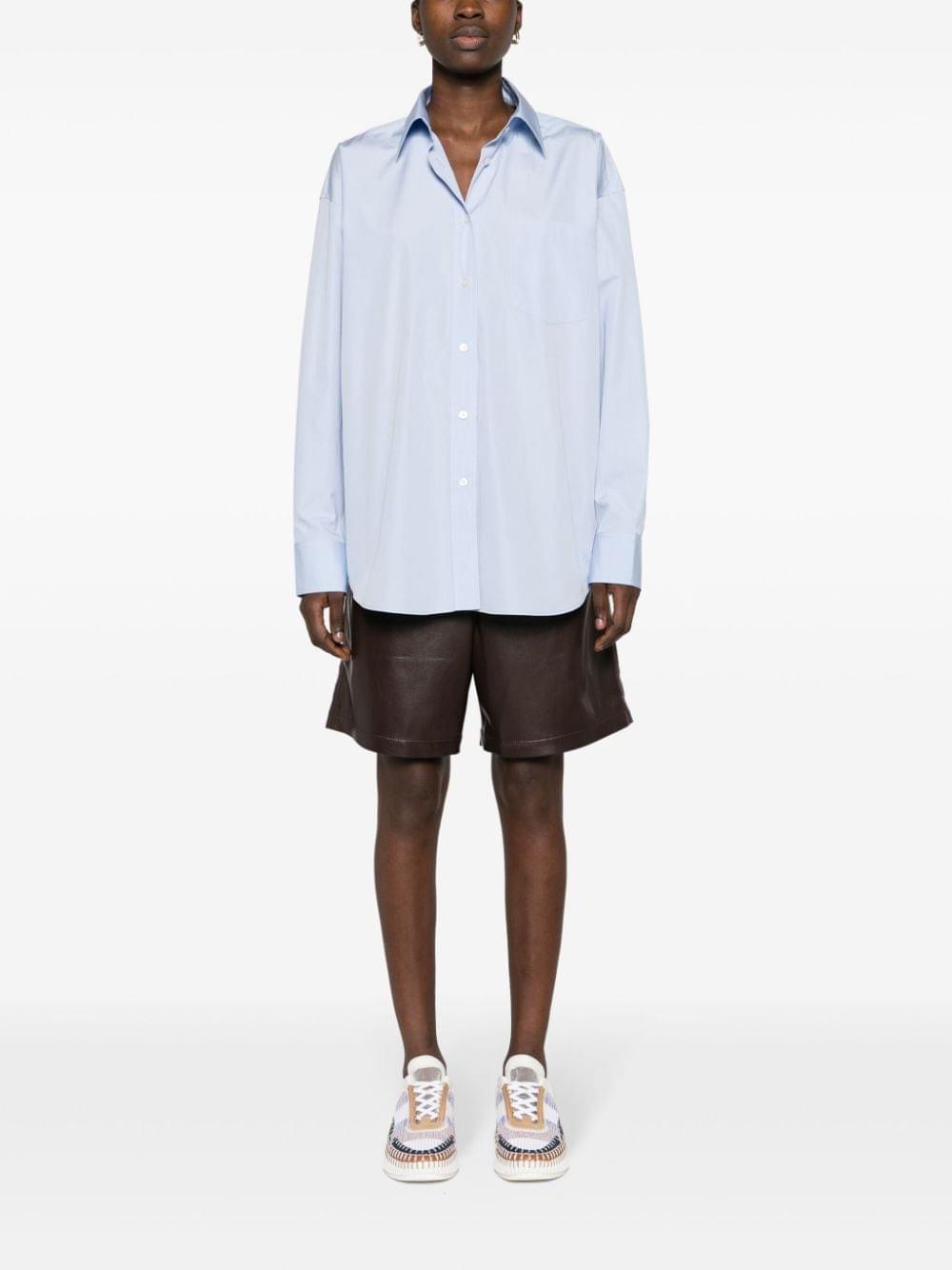 STELLA MCCARTNEY STELLA MCCARTNEY Oversized Cotton Poplin and Silk Shirt