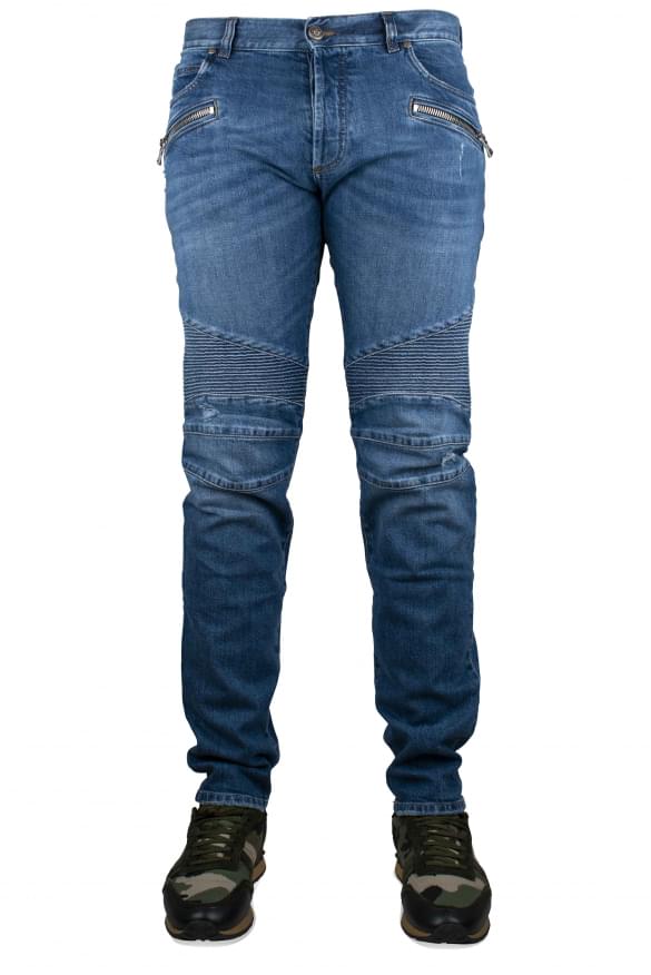 BALMAIN BALMAIN Tapered Stretch Cotton Jeans