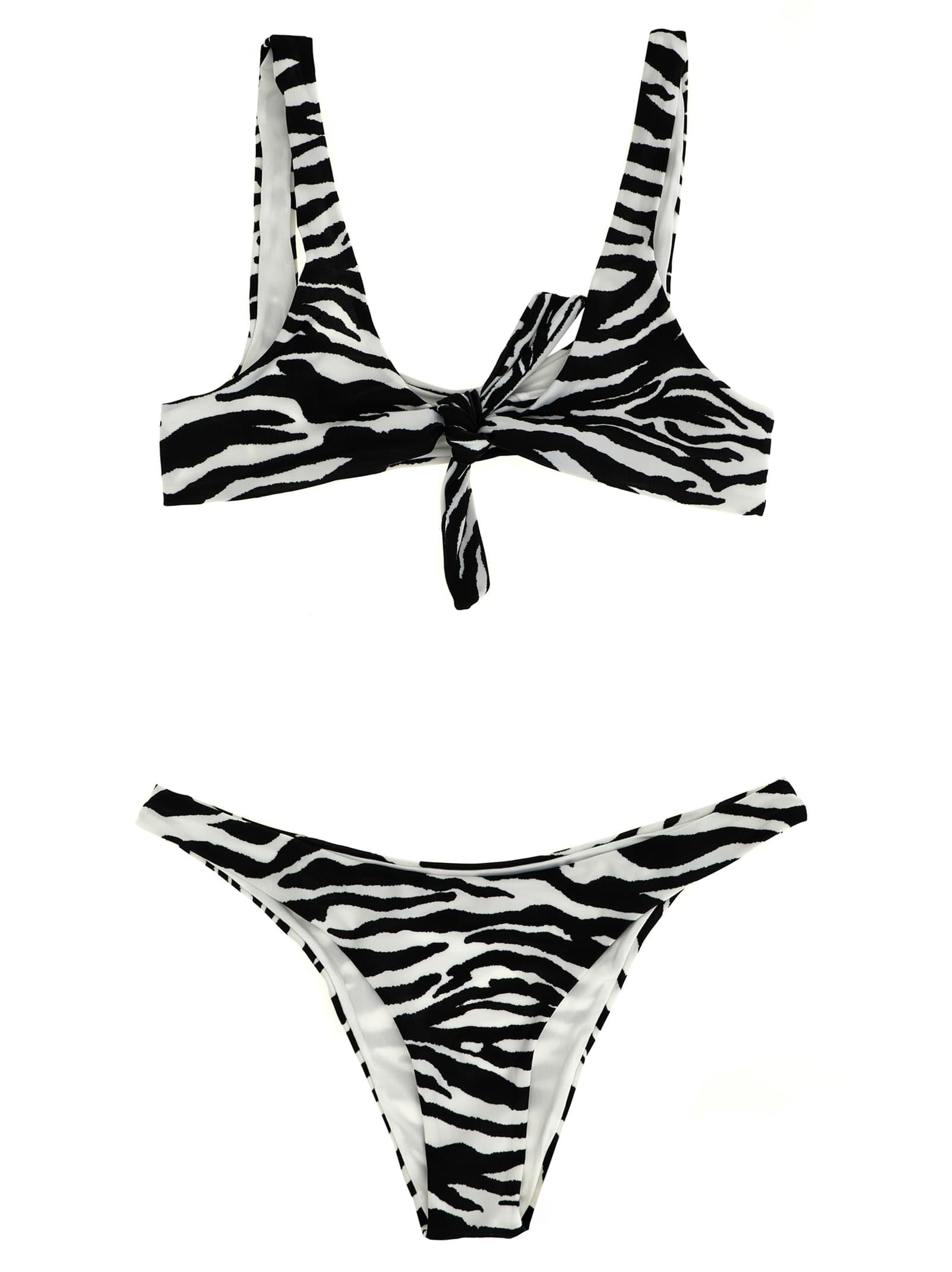 ATTICO The Attico Zebra-Print Thong Sandals