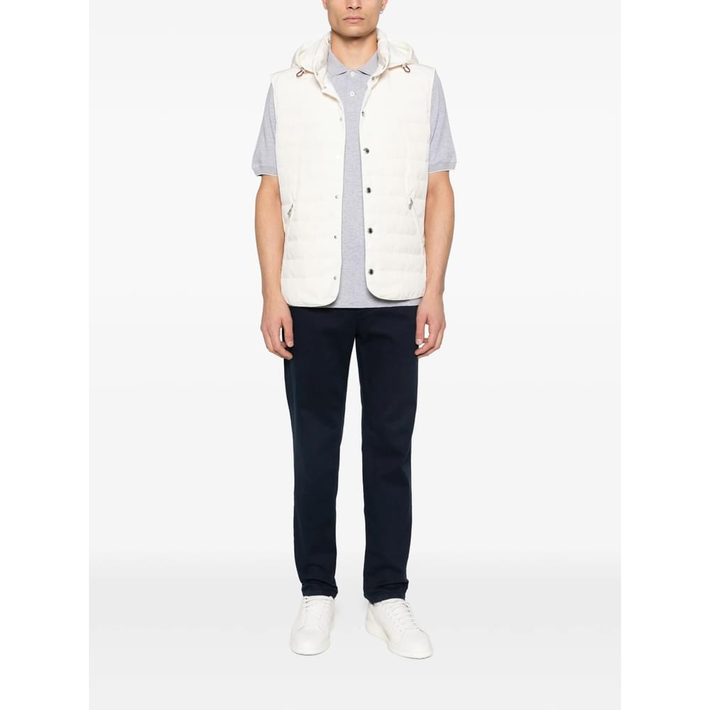 BRUNELLO CUCINELLI Brunello Cucinelli Grey Polo Shirts Men