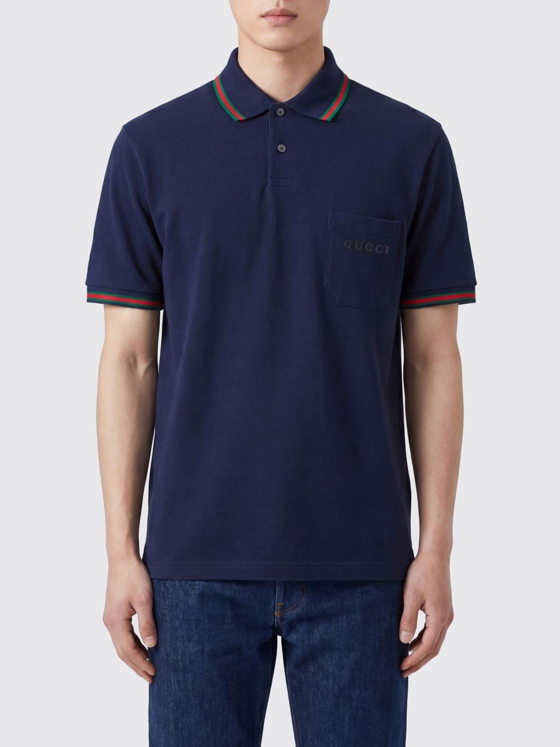 GUCCI Gucci Men Web Cotton Polo Shirt Gucci