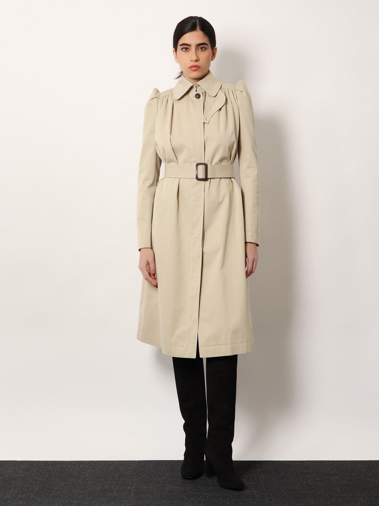 ALEXANDER MCQUEEN ALEXANDER MCQUEEN Cotton Trench With Puff Sleeves