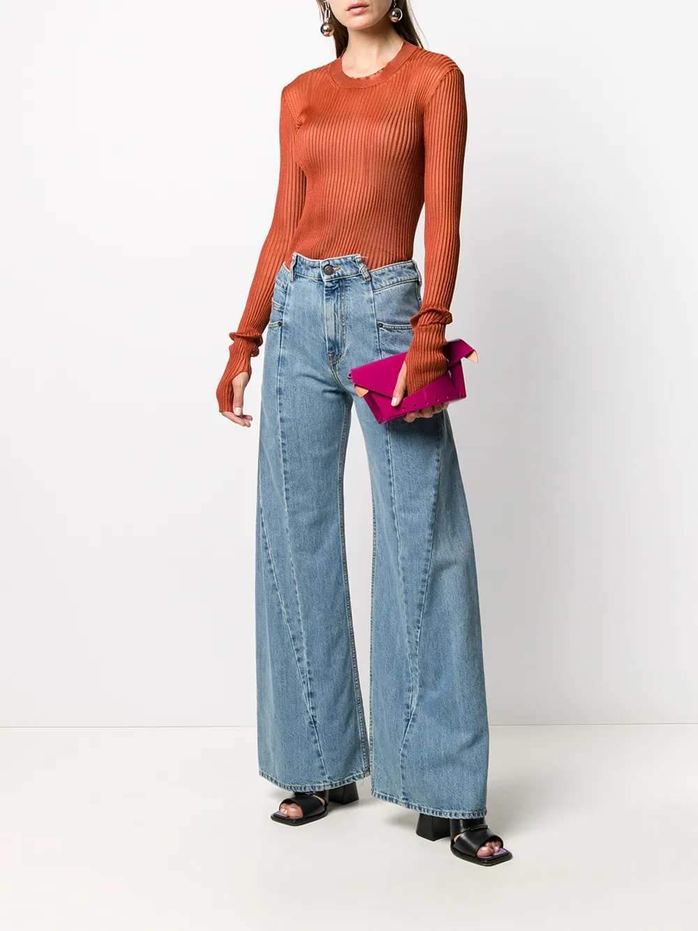 MAISON MARGIELA MAISON MARGIELA Décortiqué Wide Leg Jeans